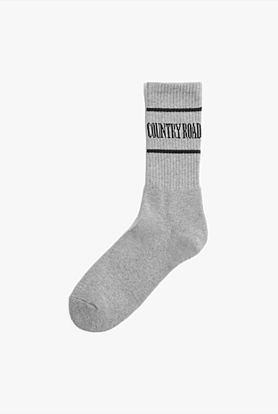 Charcoal Branded Sock - Socks | Country Road