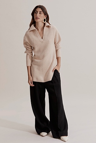 Calico Collar Knit Pullover - Knitwear | Country Road