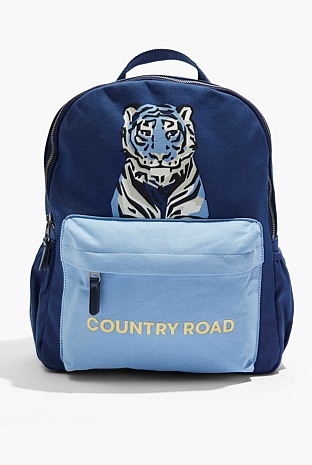 Royal Blue Tiger Backpack - Natural Fibres | Country Road