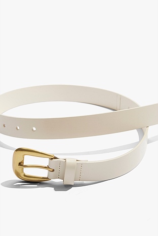 Linen Long Leather Belt - Belts | Country Road