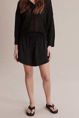 Black Soft Fluid Short - Shorts | Country Road
