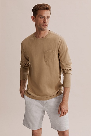 Washed Tan Slub T-Shirt - Natural Fibres | Country Road