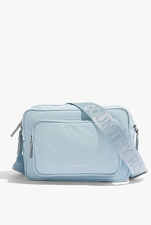 Ice Blue Recycled Polyester Soft Crossbody Bag - Bags | Country Road