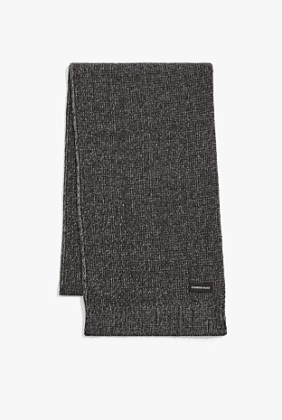 Grey Two Tone Rib Scarf - Hats & Scarves | Country Road