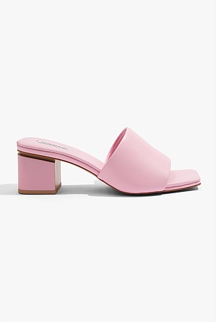 Sugar Pink Gracie Leather Mule - Heels & Wedges | Country Road