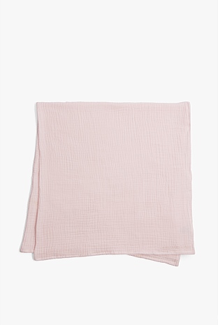 Pale Pink Cotton Crinkle Muslin Wrap - Accessories | Country Road