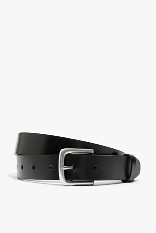 Black Leather Chino Belt - Belts | Country Road