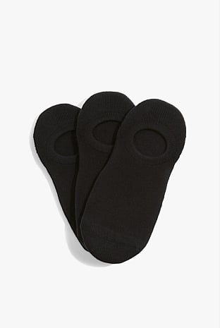 Black Australian Cotton Blend Cushion Sock Pack of 3 - Socks & Tights ...