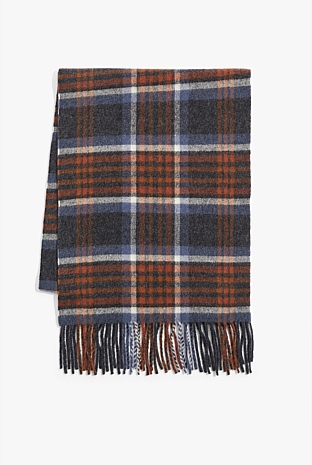Charcoal Check Scarf - Hats & Scarves | Country Road