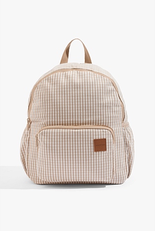 Natural Gingham Backpack - Accessories | Country Road