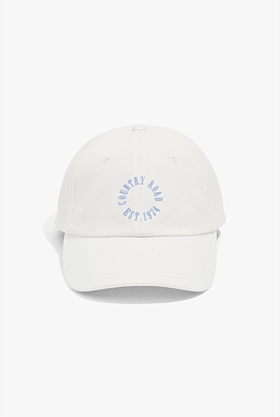 White Cotton Round Logo Cap - Hats, Scarves & Gloves | Country Road