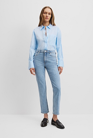 Aged Soft Wash High Rise Slim Leg Jean - Pants | Country Road