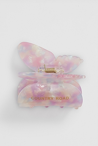 Pink Multi Large Butterfly Clip - Accessories | Country Road