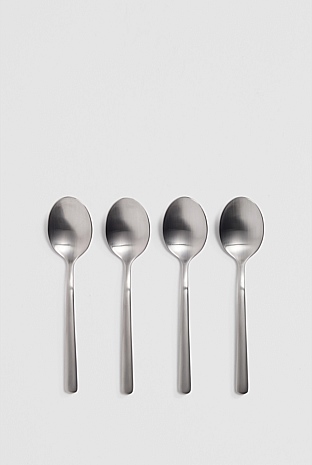 Brushed Steel Nolan Teaspoon Set of 4 - Cutlery | Country Road