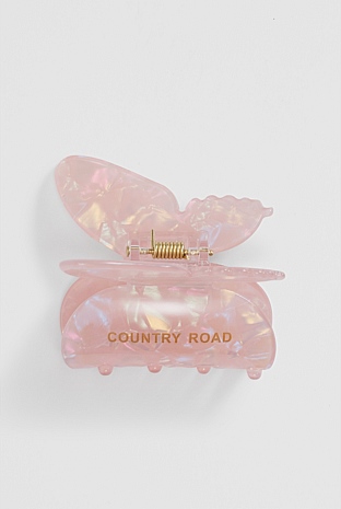 Mineral Pink Large Butterfly Clip - Accessories | Country Road