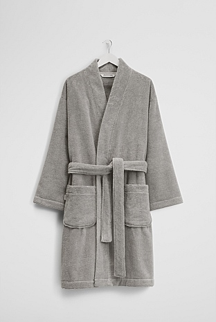 Grey Mara Australian Cotton Bath Robe - Sleepwear | Country Road