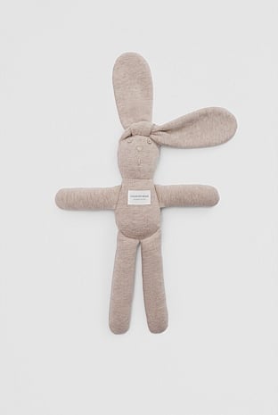 Mushroom Marle Organically Grown Cotton Blend Rib Stripe Bunny - Easter ...