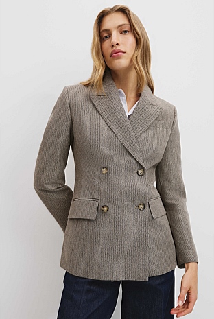 Dove Stripe Contour Stripe Blazer - Work | Country Road