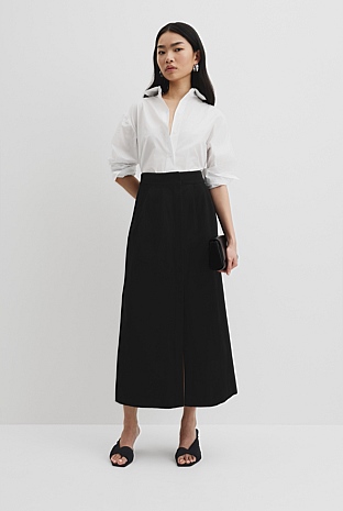 Black Tulip Drill Skirt - Skirts | Country Road