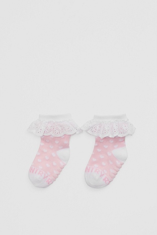 Playful Pink Heart Frill Socks - Accessories | Country Road