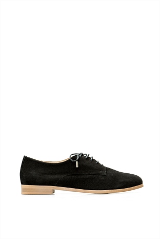 Black Lavinia Suede Shoe - Flats | Country Road