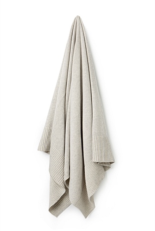 Pale Grey Ilee Knit Throw - Throws | Country Road