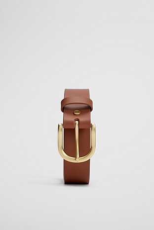 Tan Casual Leather Belt - Work | Country Road