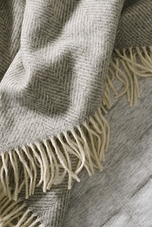 Pale Grey Vogel Throw - Throws | Country Road