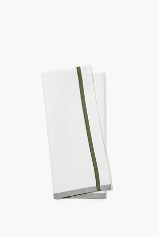 Moss Green Australian Cotton CR Logo Tea Towel - Tea Towels | Country Road