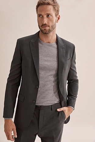 Charcoal Slim Pinhead Jacket - Suits & Tailoring | Country Road