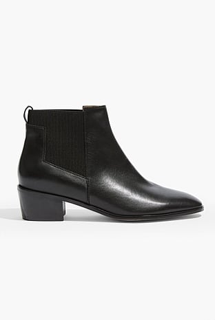 Black Leather Robyn Boot - Boots | Country Road