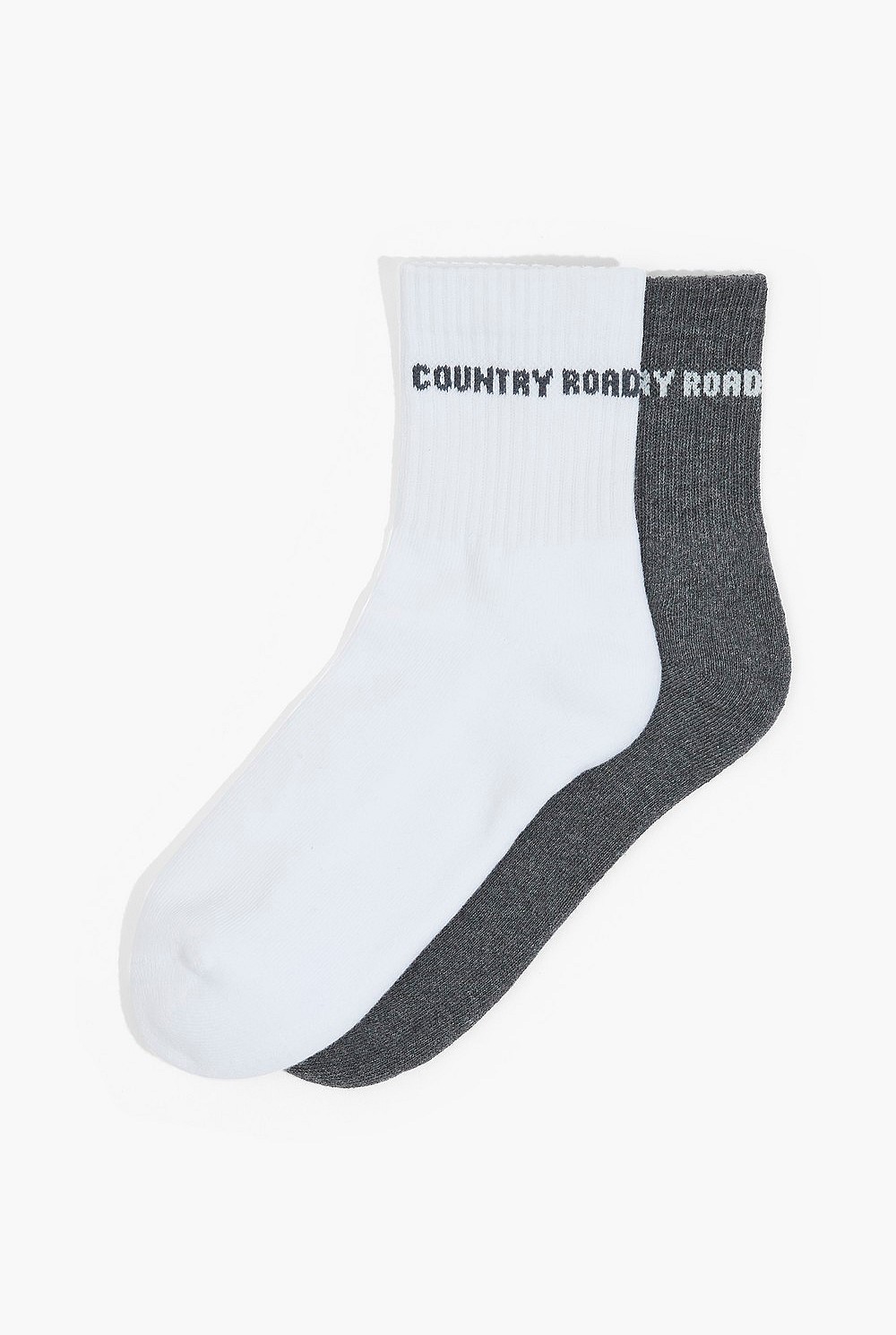 Charcoal CR Sport Quarter Crew Sock Pack of 2 - Socks & Tights ...