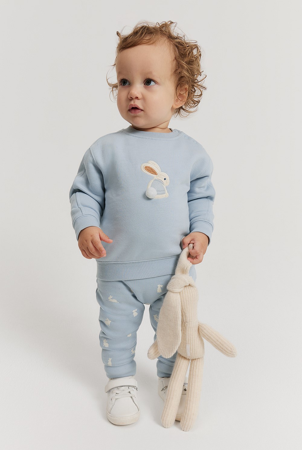 Washed Blue Organically Grown Cotton Bunny Sweat - Sweats | Country Road