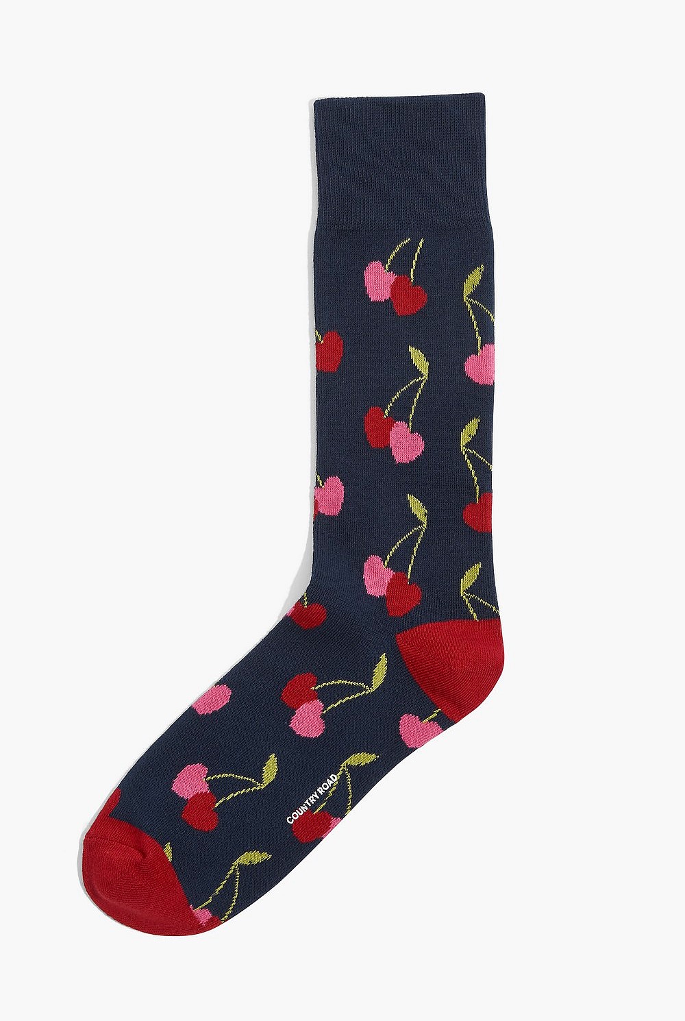 Navy Cherry Heart Sock - Socks | Country Road