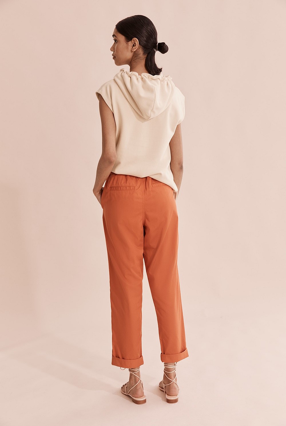 Natural Cotton Hooded Sleeveless Sweat - Sweats | Country Road