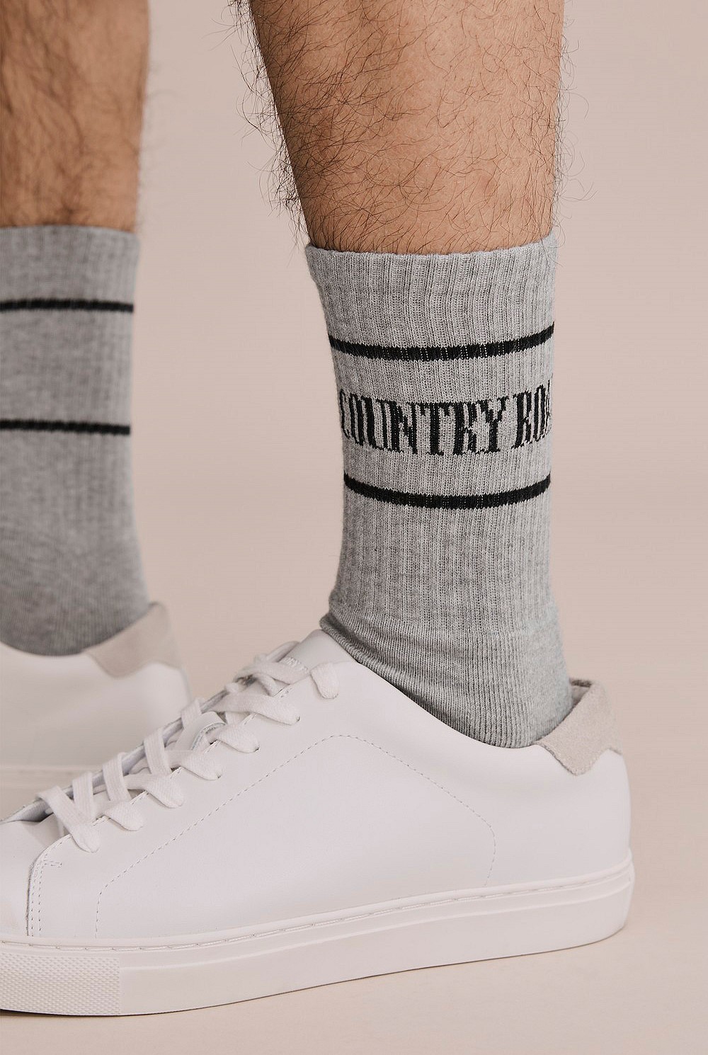 Charcoal Branded Sock - Socks | Country Road