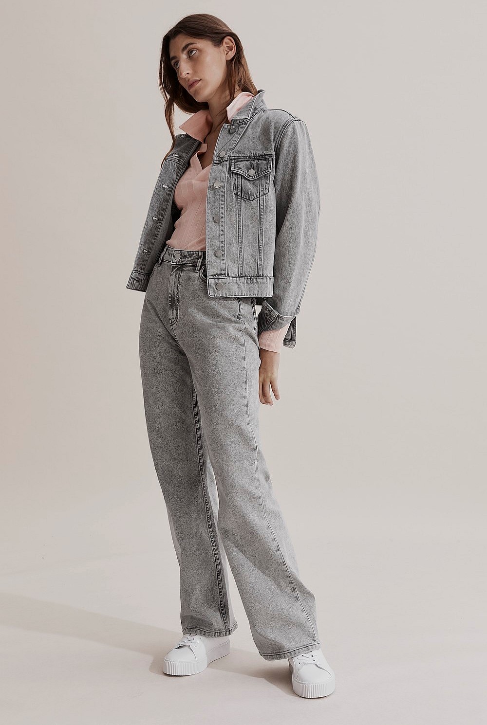 Smokey Pink Collared Rib Top - Natural Fibres | Country Road