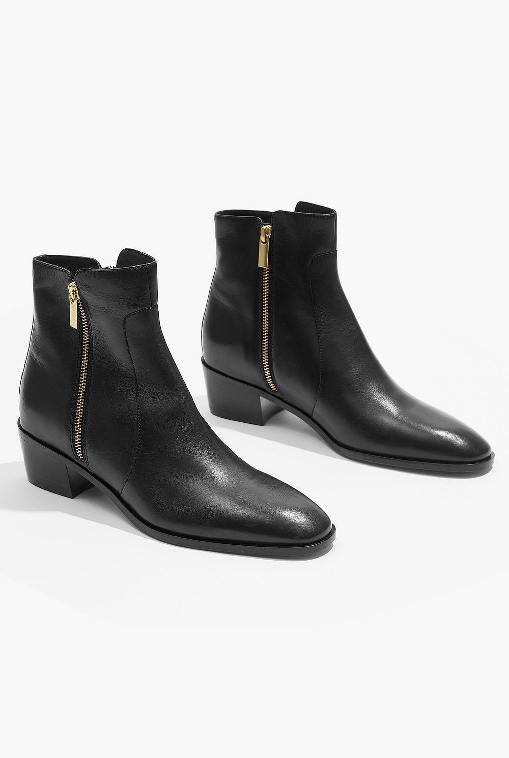 Black Leather Jackie Boot - Boots | Country Road