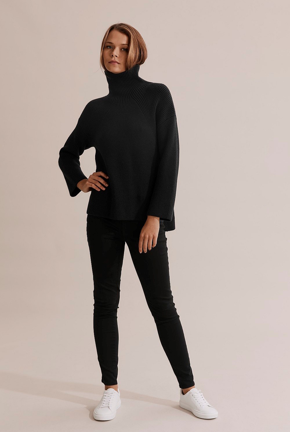 Charcoal Rib Knit Top - Natural Fibres | Country Road