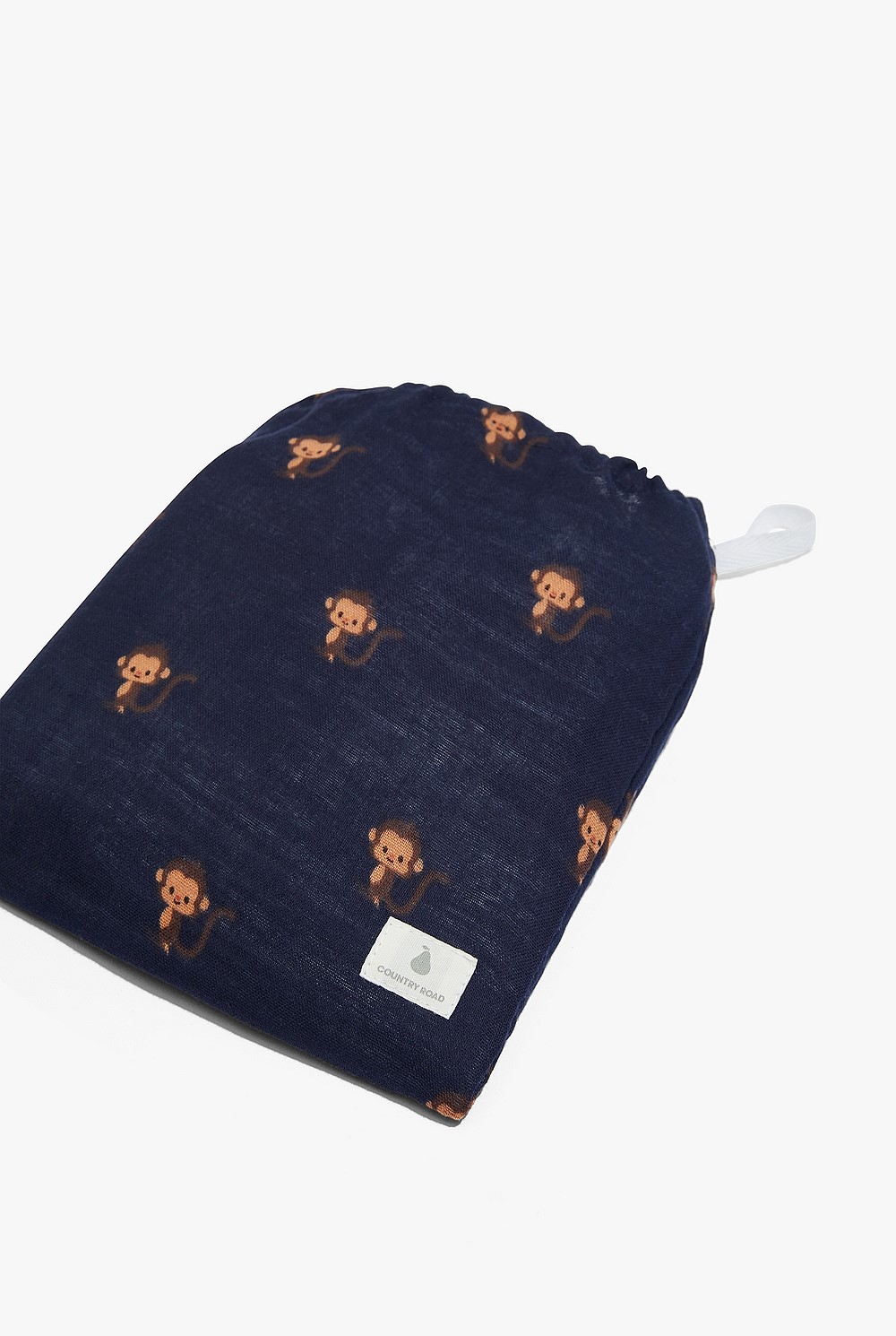 Navy Monkey Muslin Wrap - Accessories | Country Road