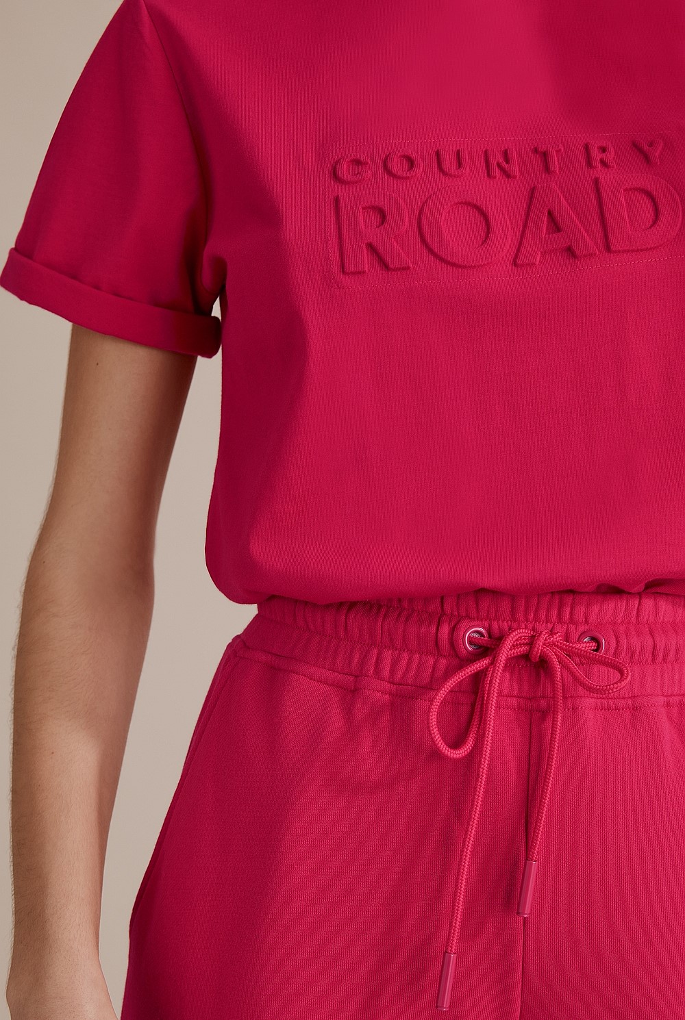 Pomegranate Cotton Modern Embossed T-Shirt - Australian Grown | Country ...