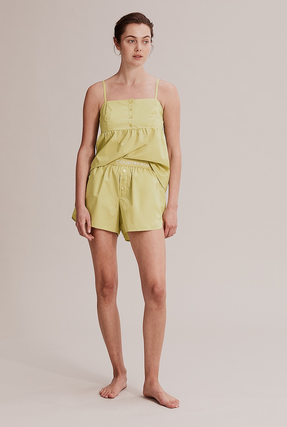Pea Green Woven Boxer Short - Sleepwear | Country Road