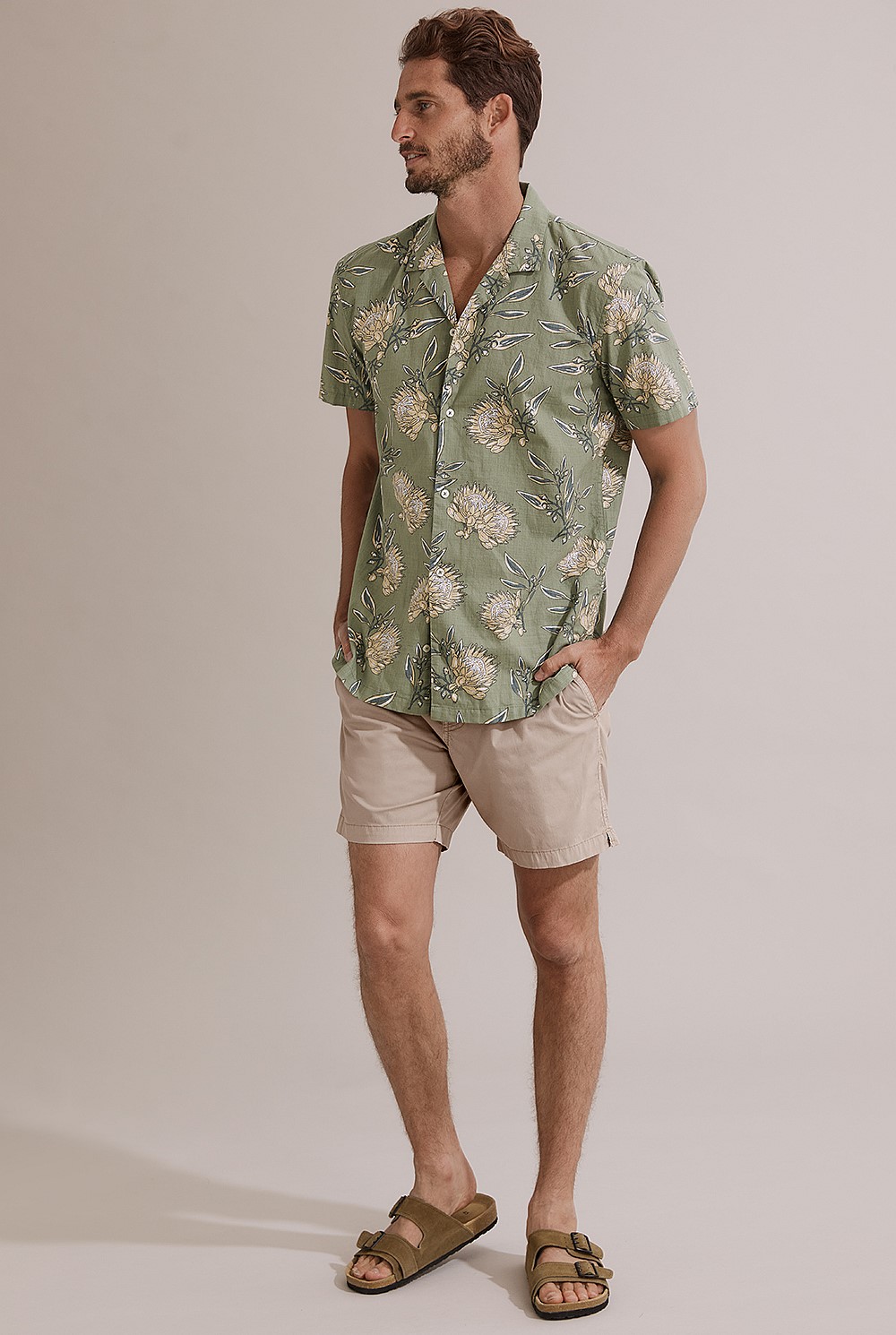 Thyme Short Sleeve Regular Fit Revere Native Shirt - Casual Shirts ...