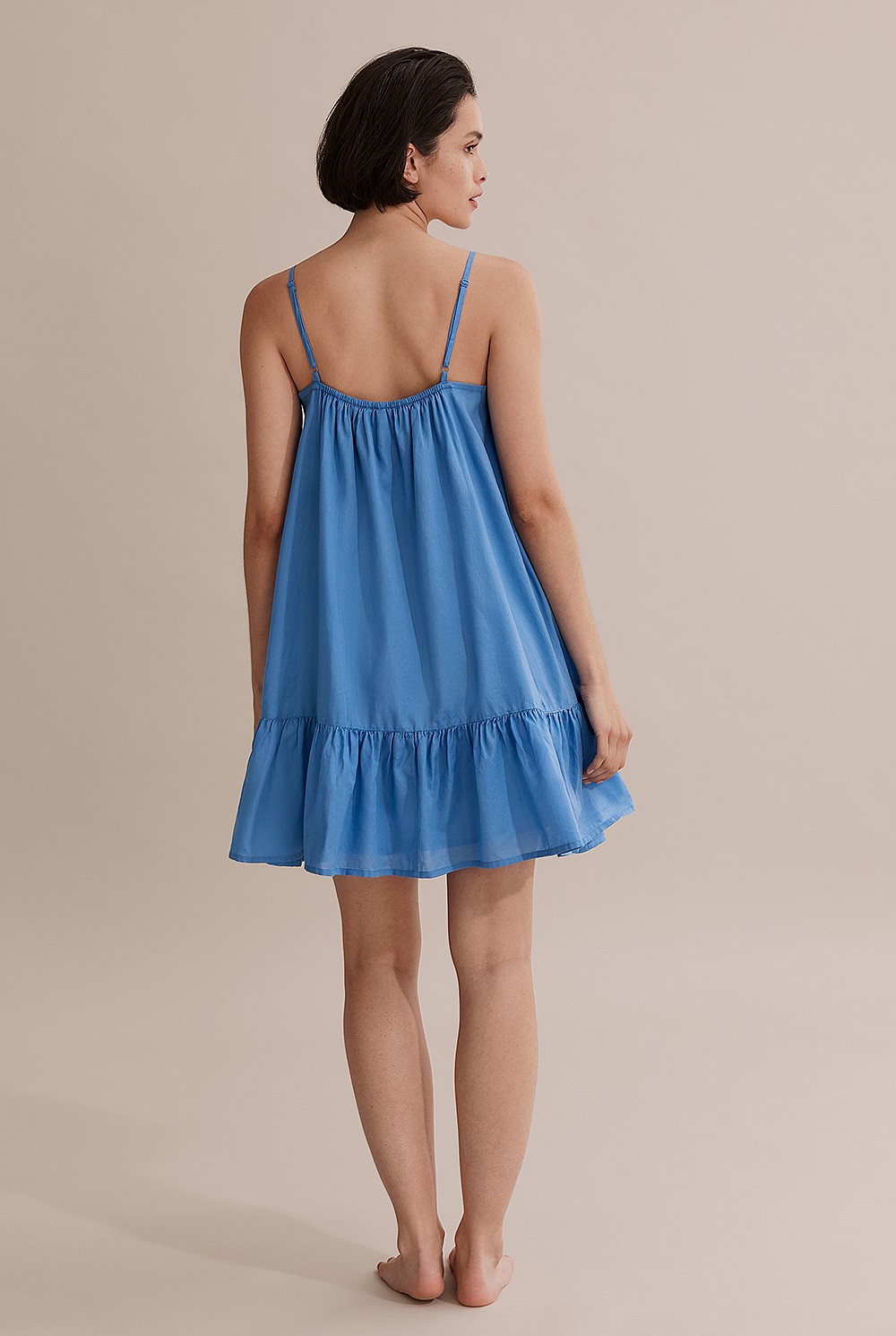 Sky Blue Woven Button Front Nightie - Sleepwear | Country Road