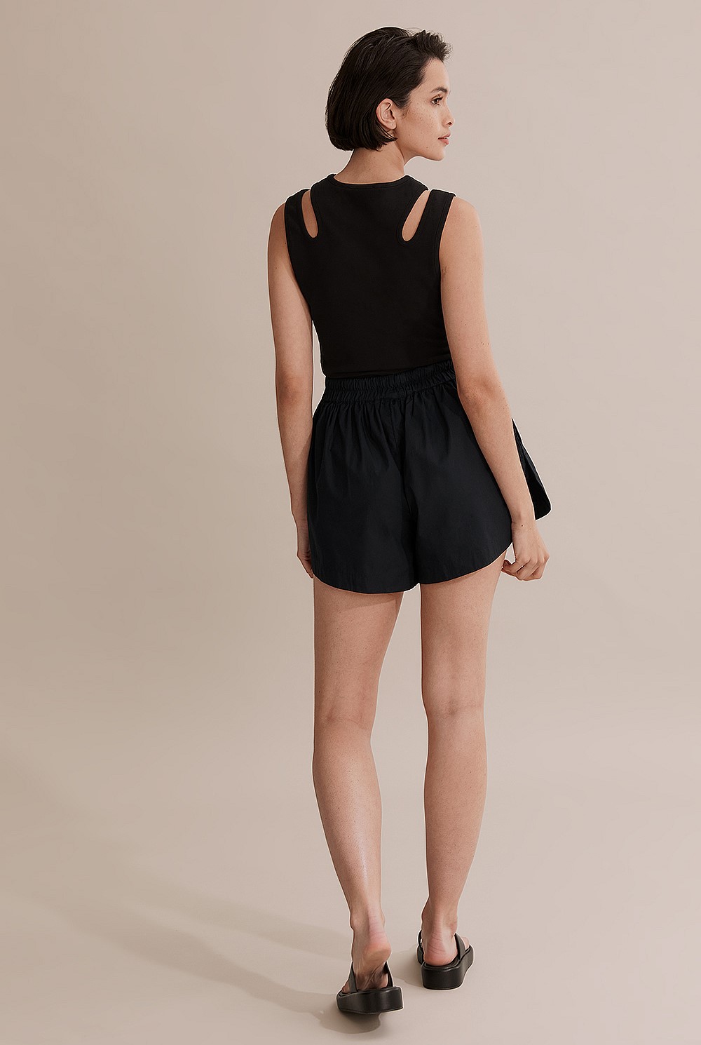 Black Cut Out Shoulder Tank - T-Shirts & Tops | Country Road