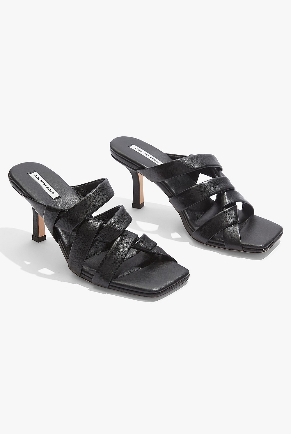 Black Leather Valencia Heel - Heels & Wedges | Country Road