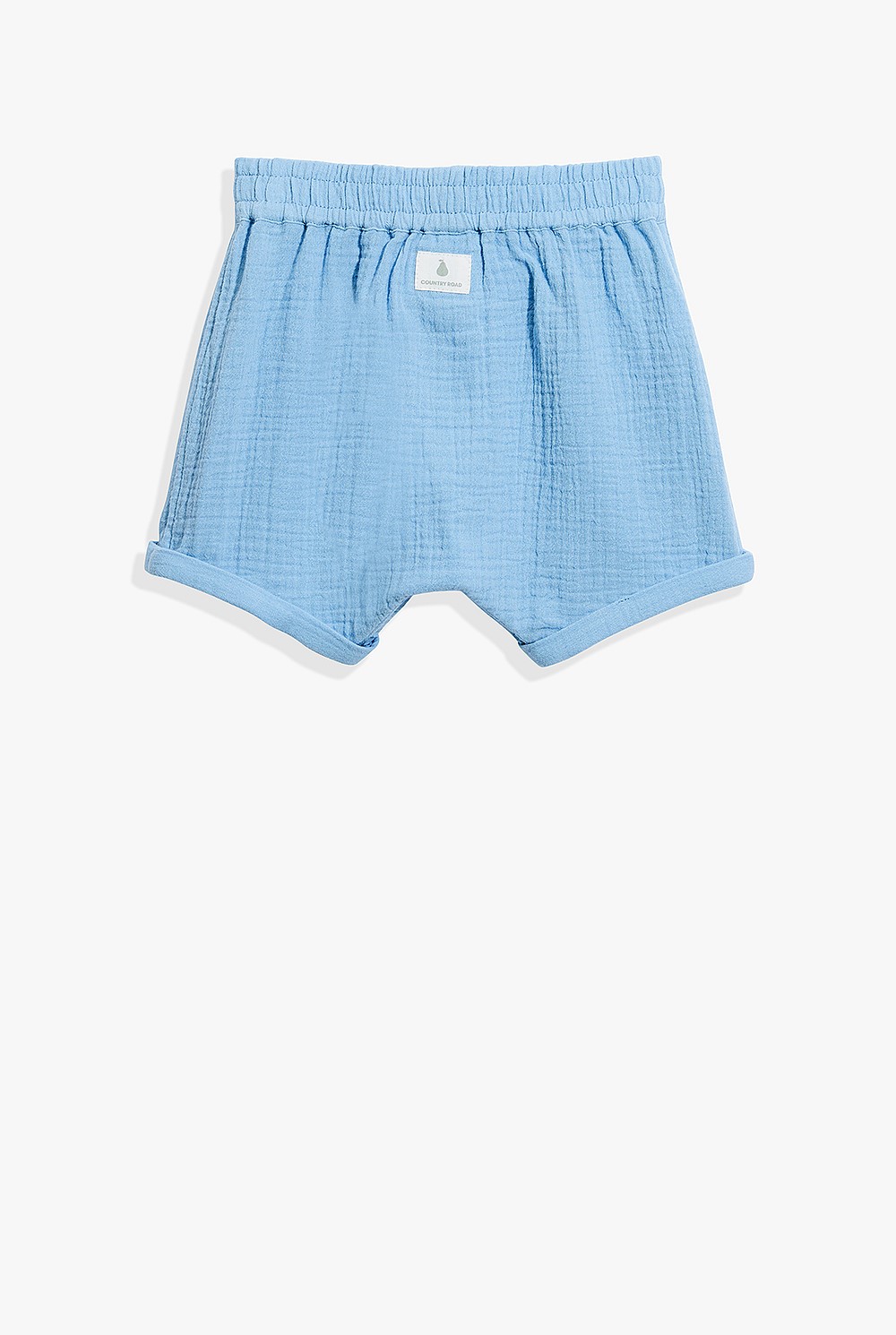Dusty Blue Cotton Textured Short - Natural Fibres | Country Road