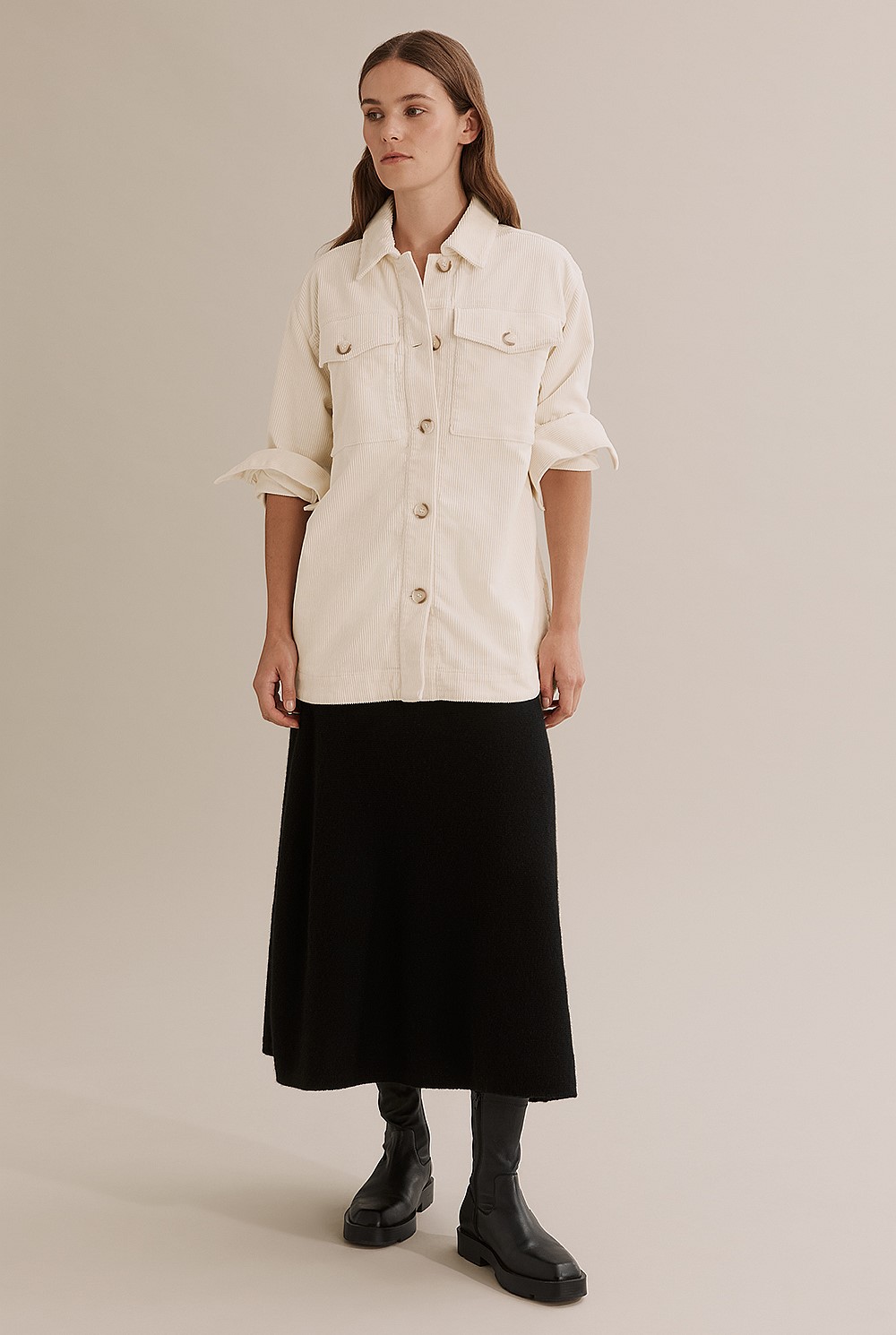 Cream Cord Shacket - Jackets & Coats | Country Road