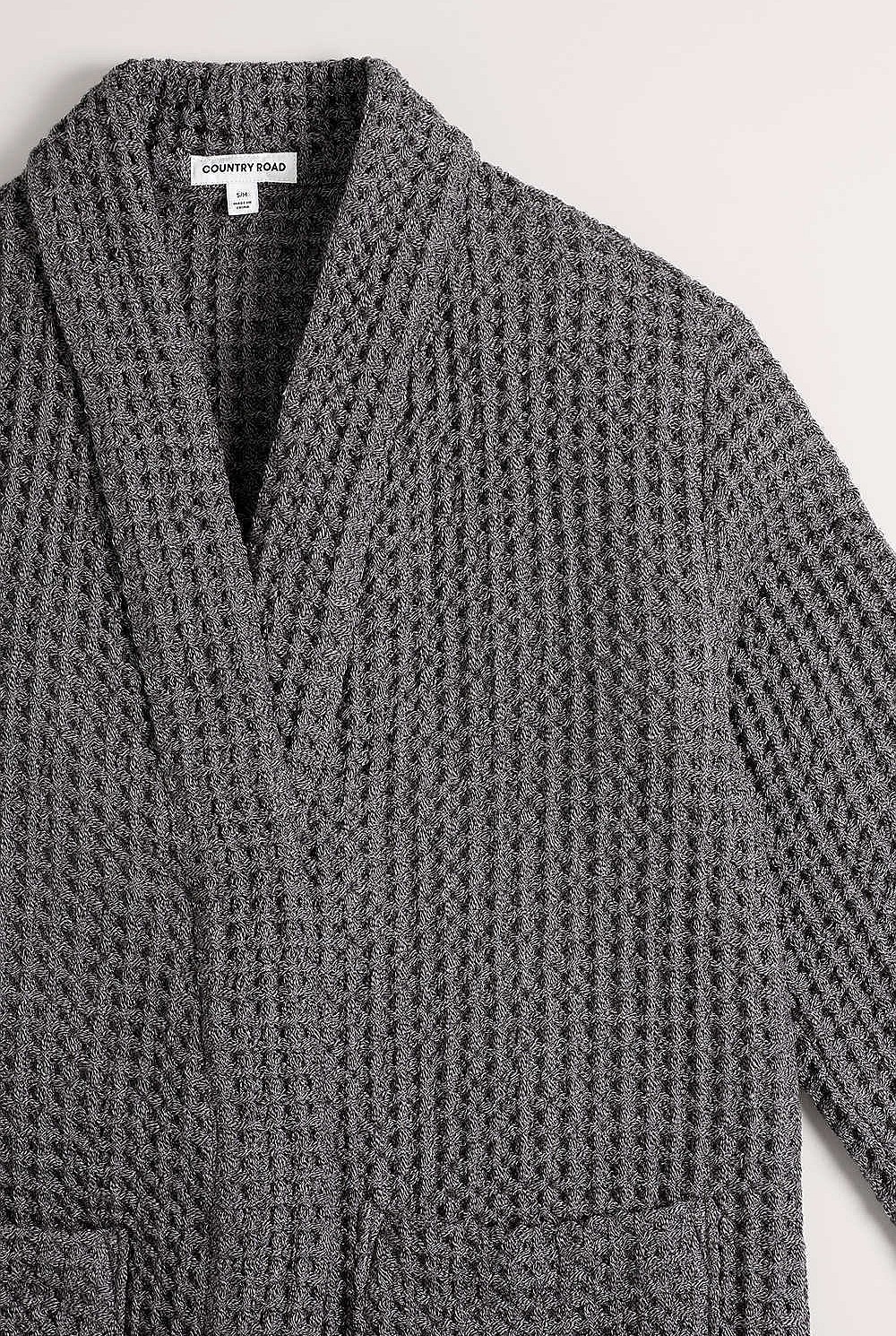 Charcoal Conran Australian Cotton Waffle Bath Robe - Sleepwear ...