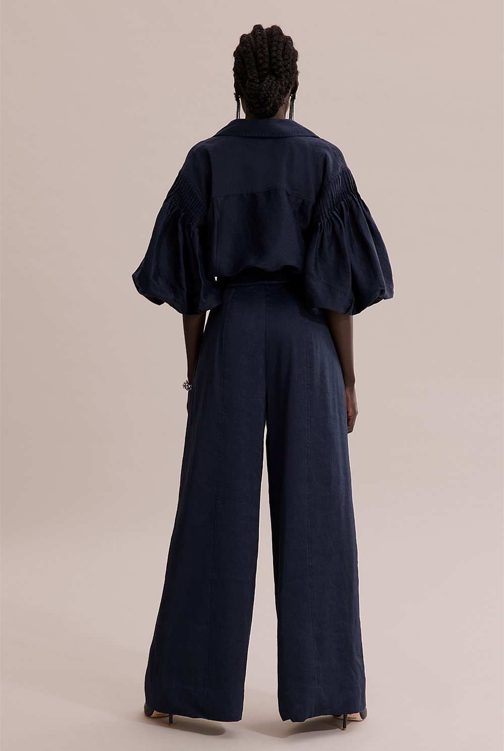 Navy Tuck Detail Pant - Pants | Country Road